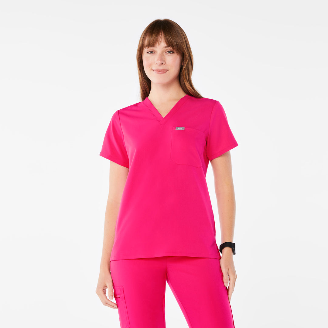 Women's Shocking Pink Scrubs · FIGS