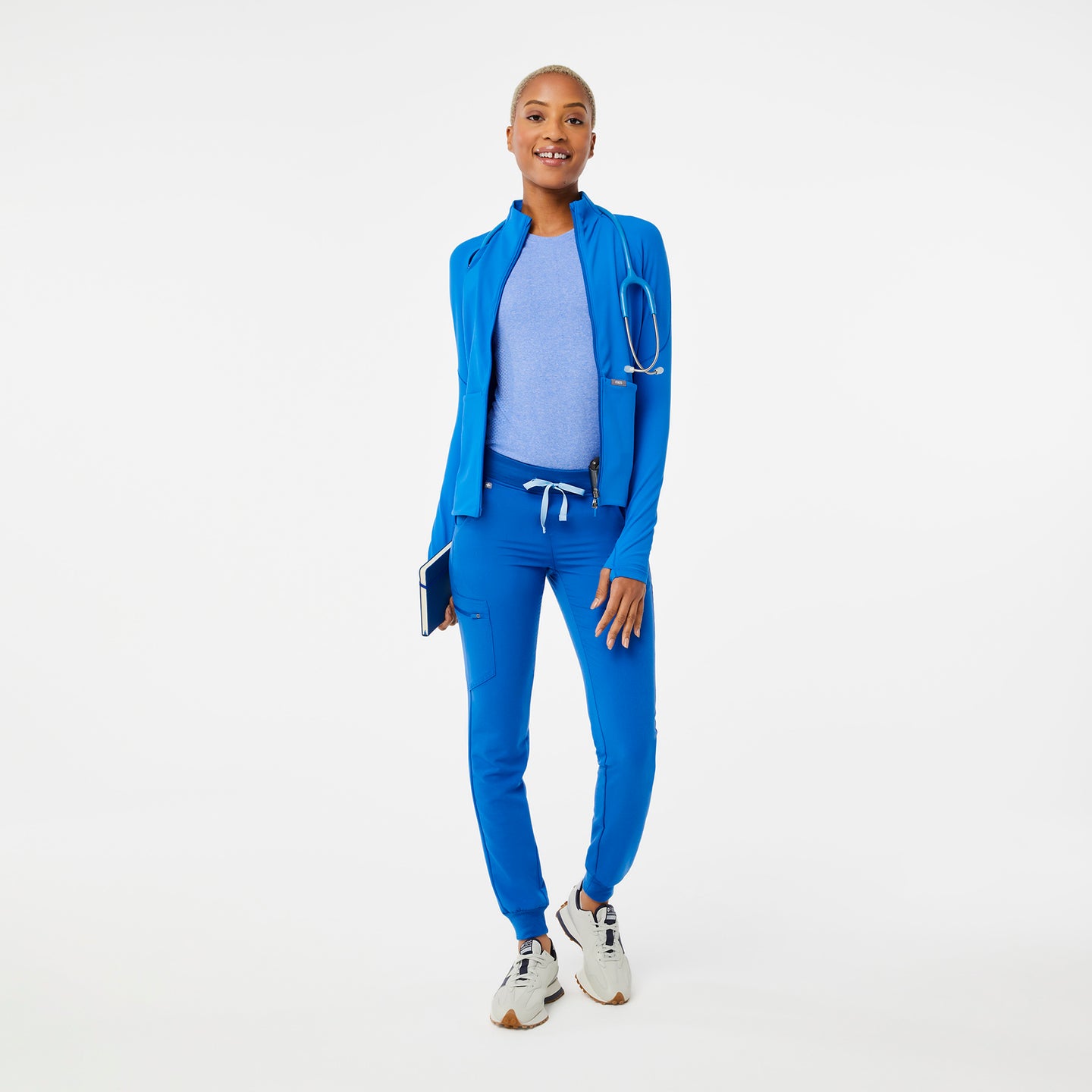 Women's ContourKnit Scrub Jacket™ - Royal Blue · FIGS
