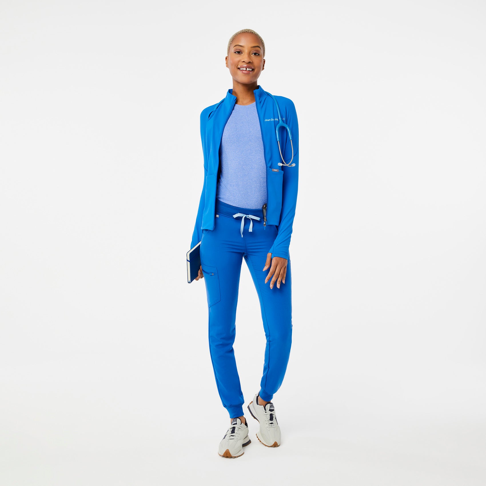 Women's ContourKnit Scrub Jacket™ - Royal Blue · FIGS