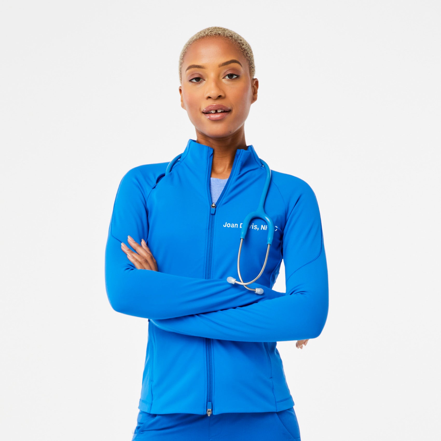 Women's ContourKnit Scrub Jacket™ - Royal Blue · FIGS
