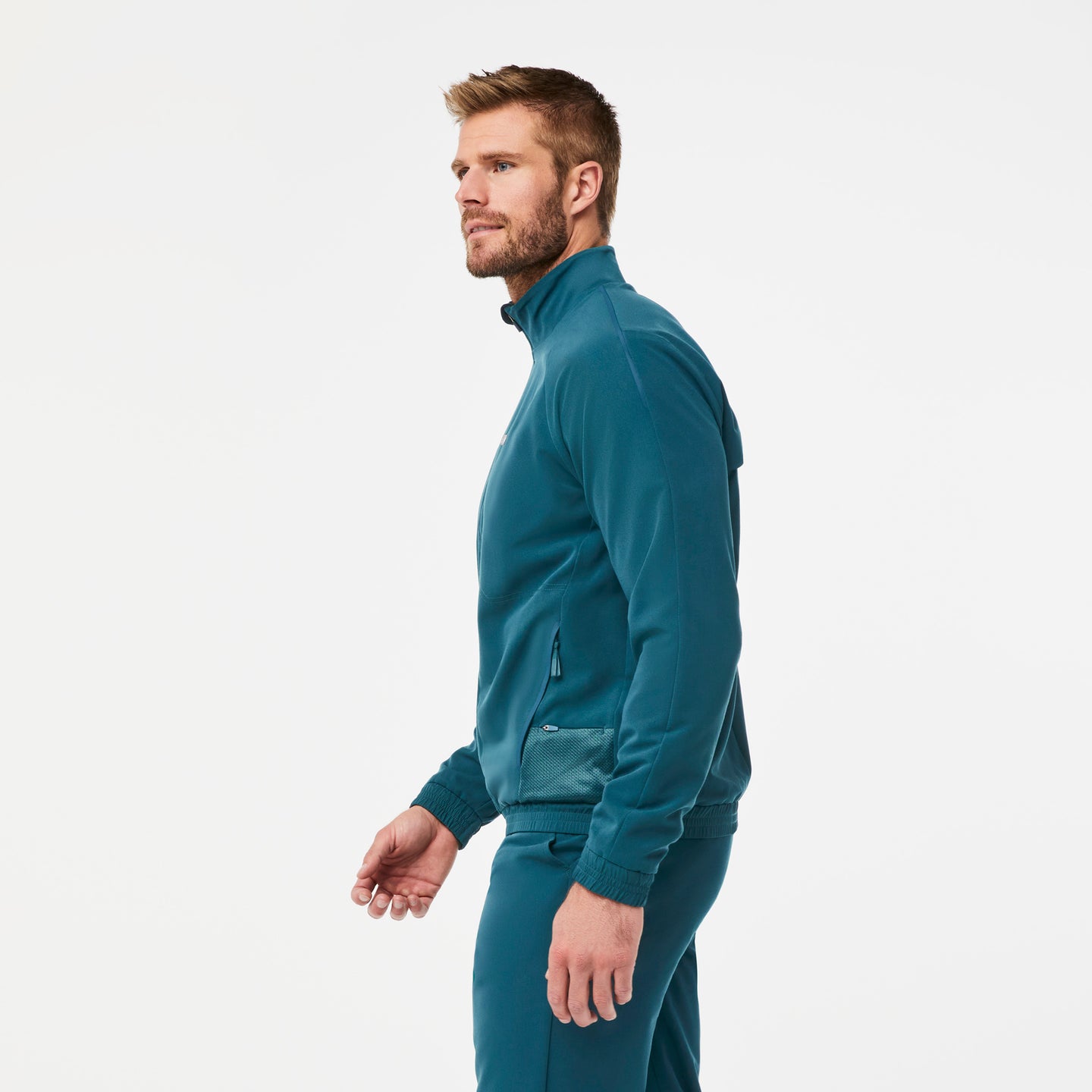 Men’s Cobaki Performance Scrub Jacket - Caribbean Blue · FIGS