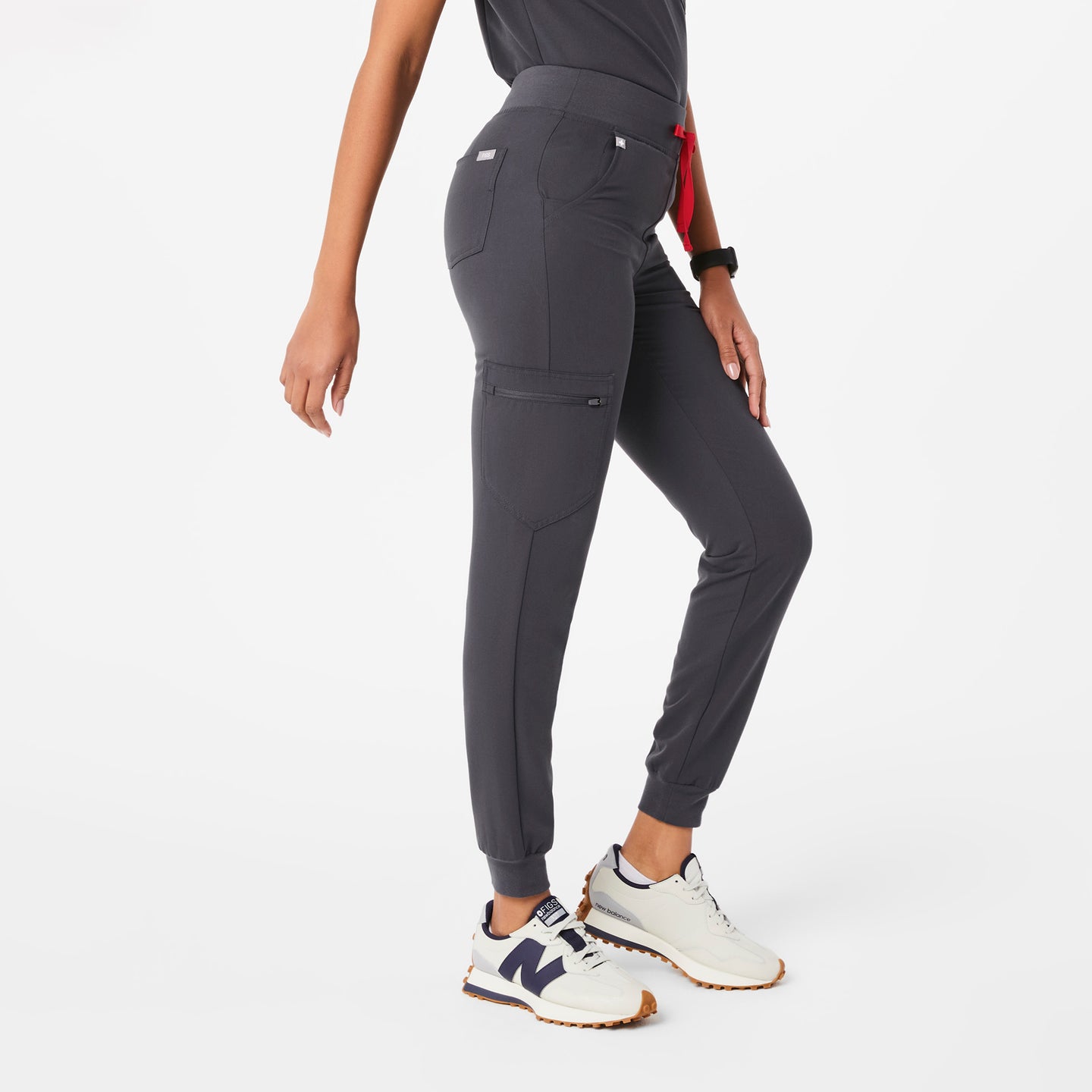 Womens High Waisted Zamora Jogger Scrub Pants™ Charcoal · Figs