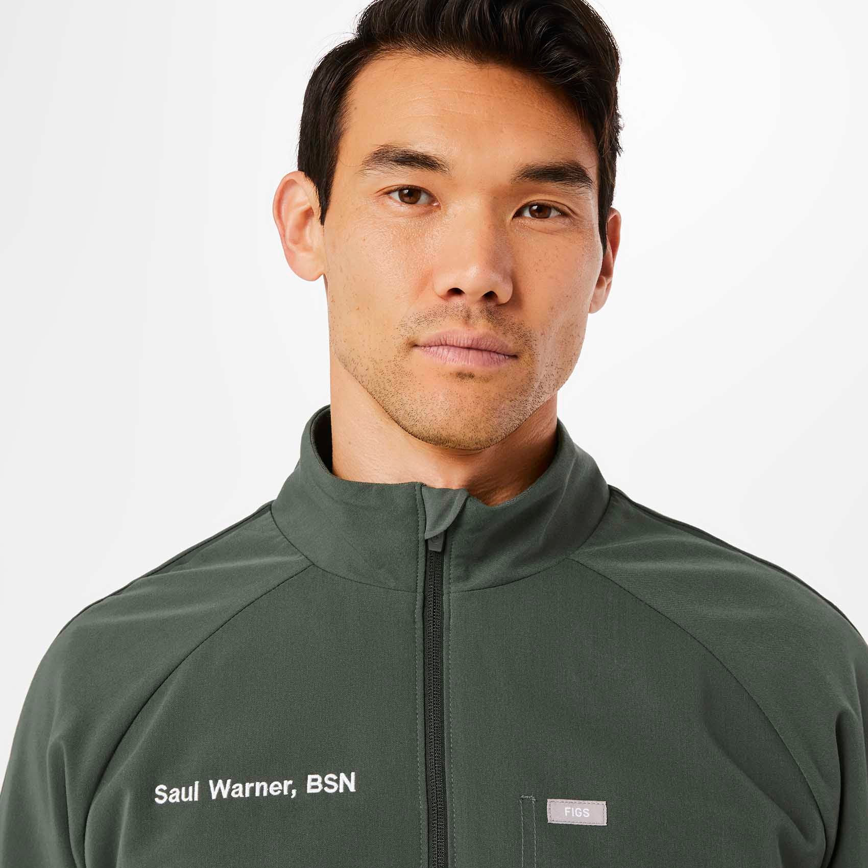 Men’s Cobaki Performance Scrub Jacket - Moss · FIGS