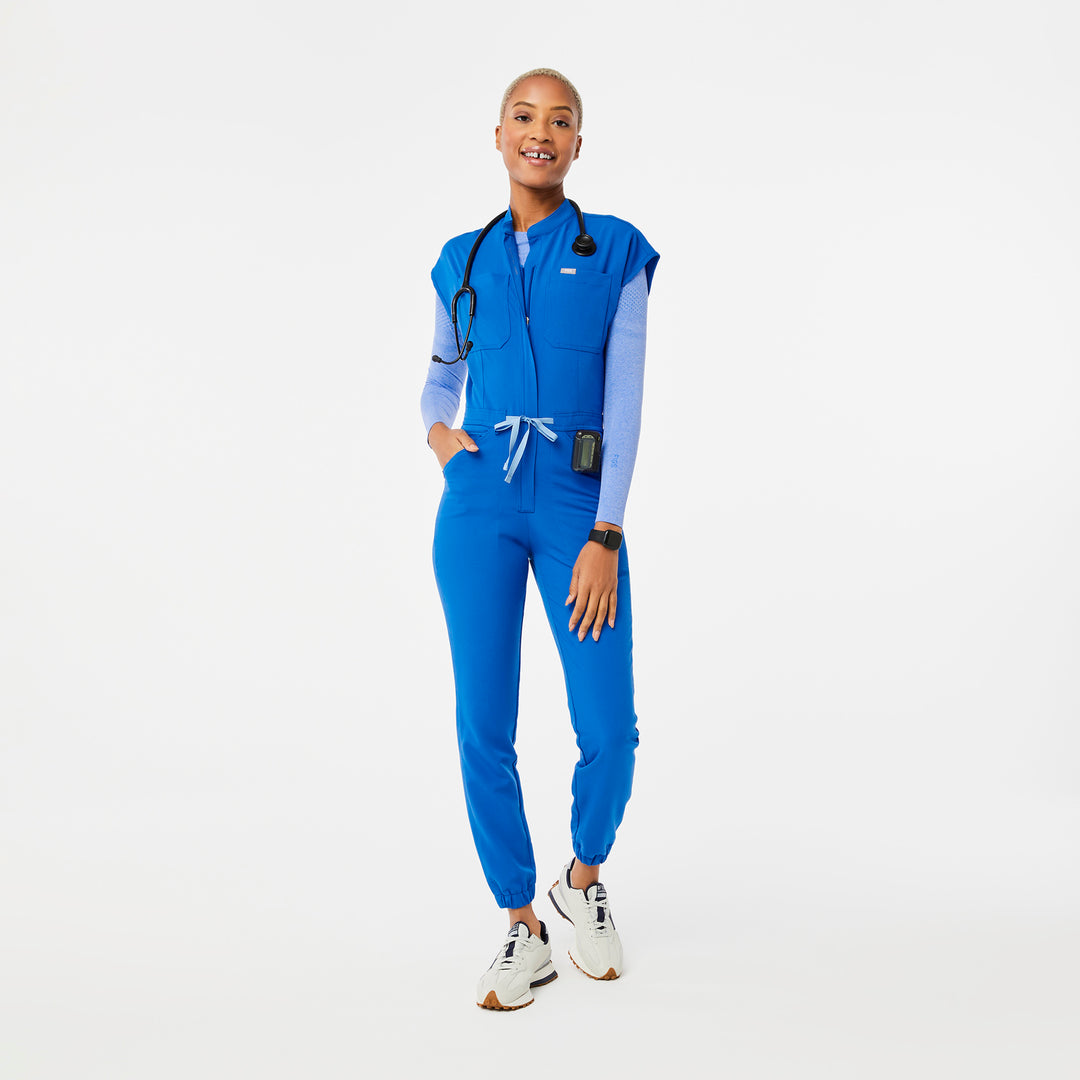 Women’s Rafaela Cargo ScrubJumpsuit™ - Royal Blue · FIGS