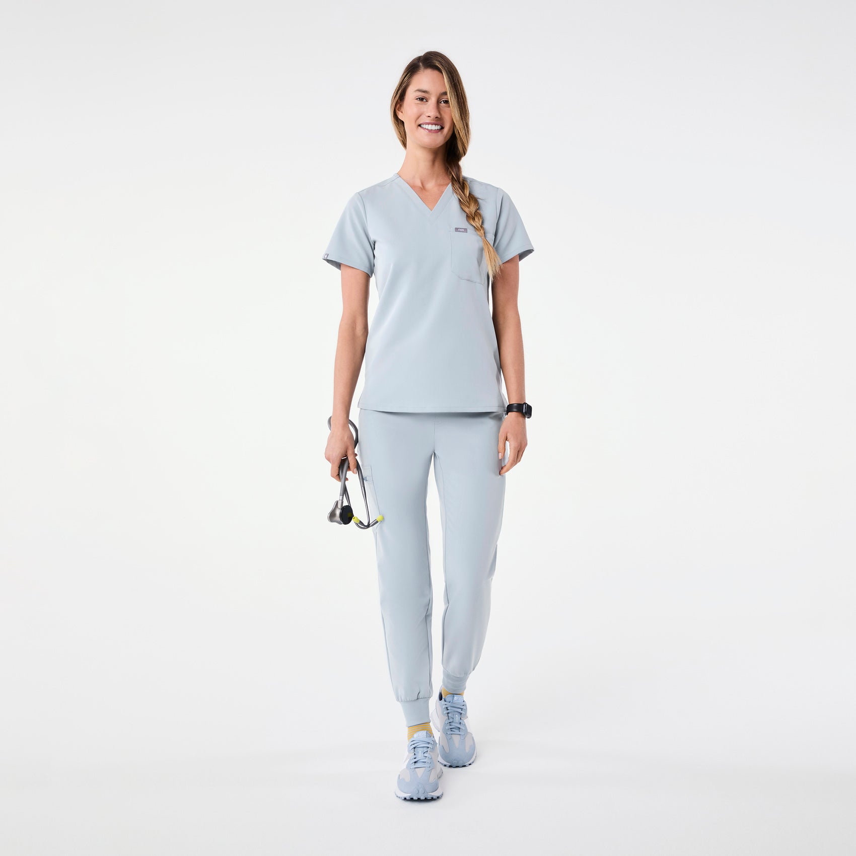 Women's Dusty Blue Scrubs · FIGS