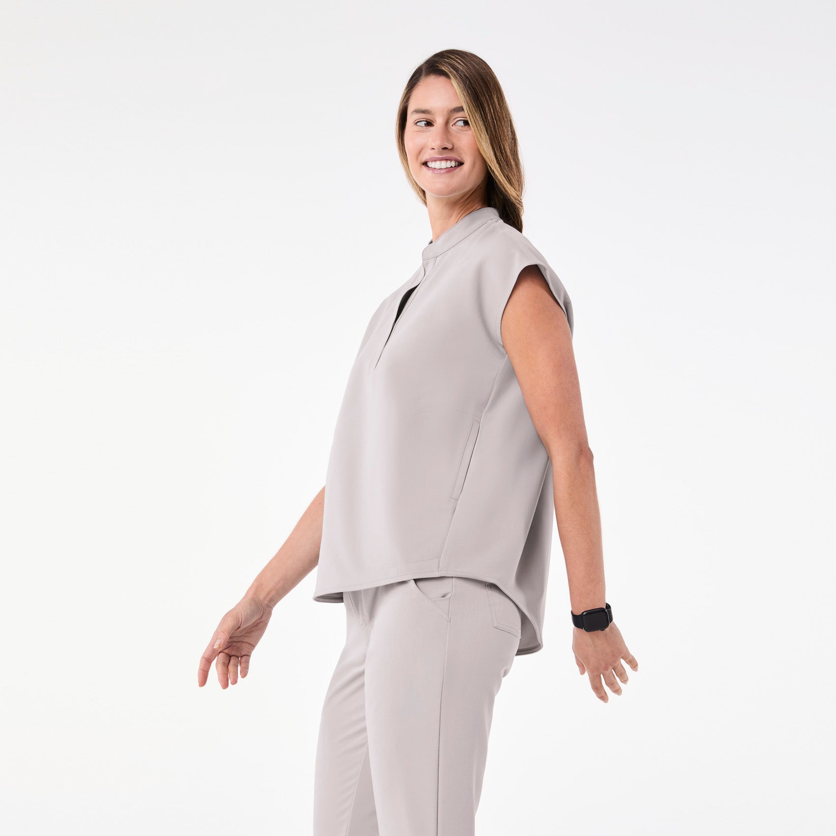Women's Rafaela Oversized Scrub Top™ - Slate · FIGS