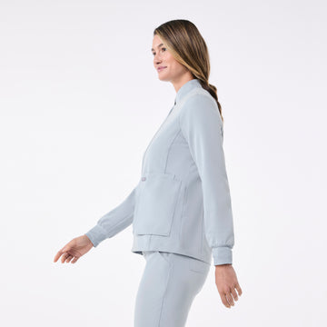 Women's Sebina Scrub Jacket - Dusty Blue · FIGS