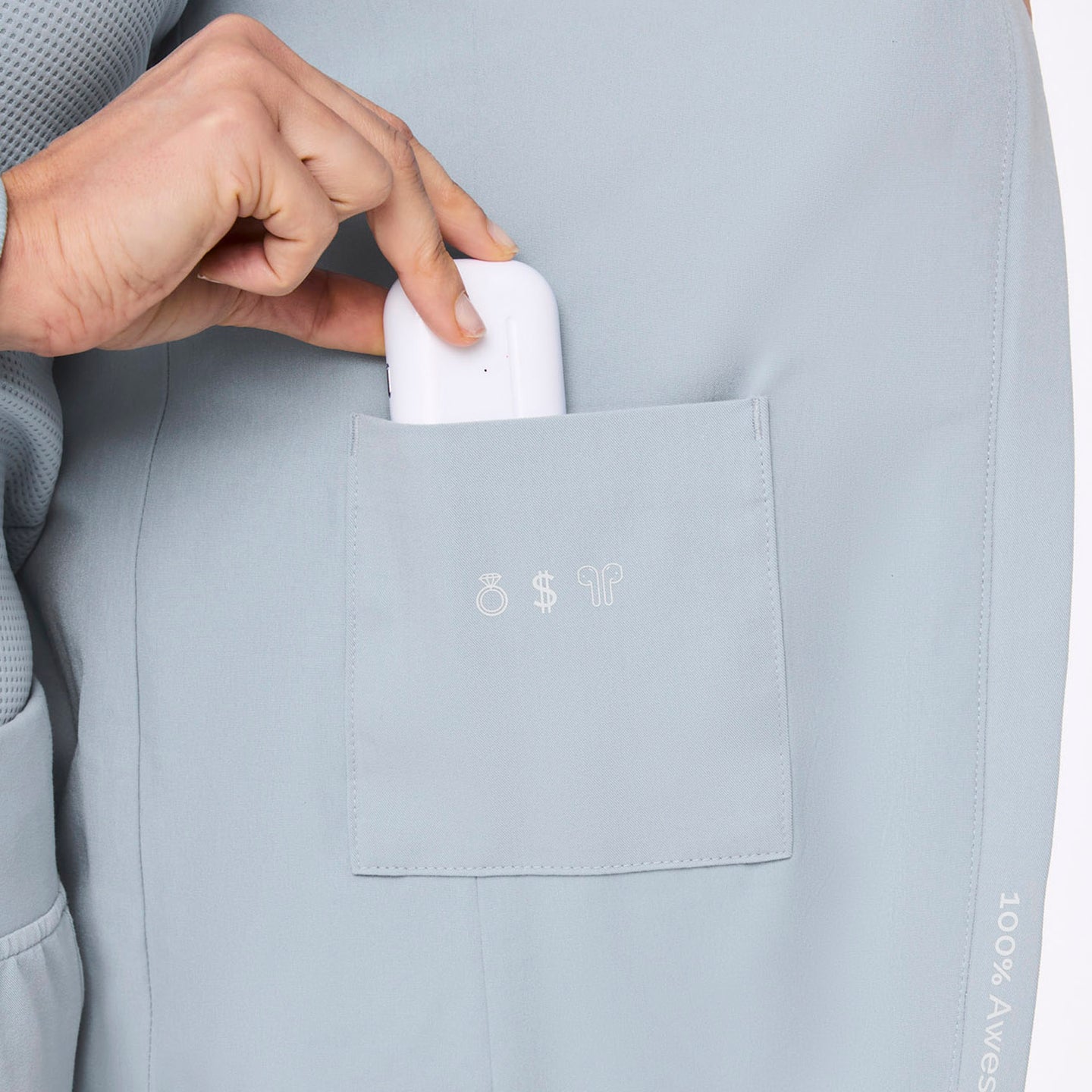 Women's Sebina Scrub Jacket - Dusty Blue · FIGS