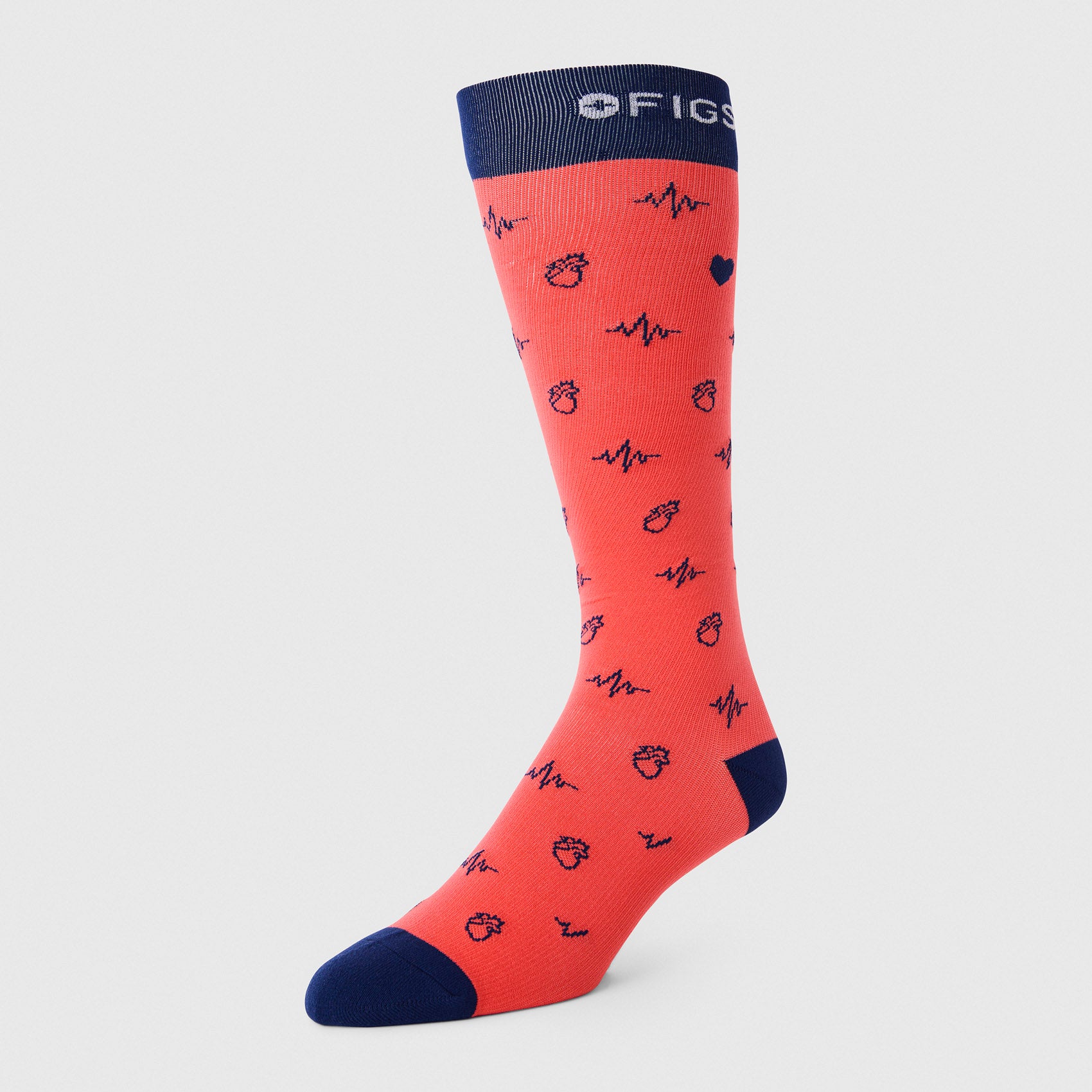 Men's Solid Compressions Socks - Arrhythmias/Fireside · FIGS