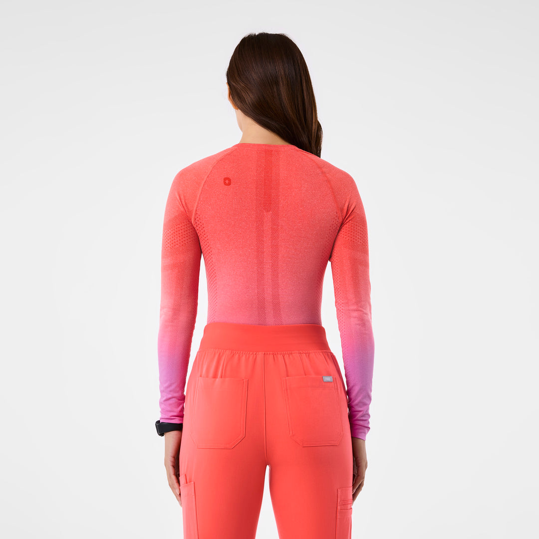 Women's Salta Seamless Longsleeve Underscrub - Ombre Fireside · FIGS