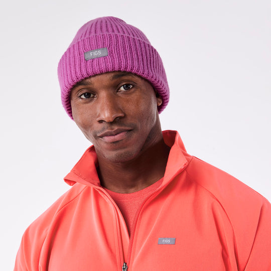 Unisex FIGS Logo Beanie - Pink Cloud