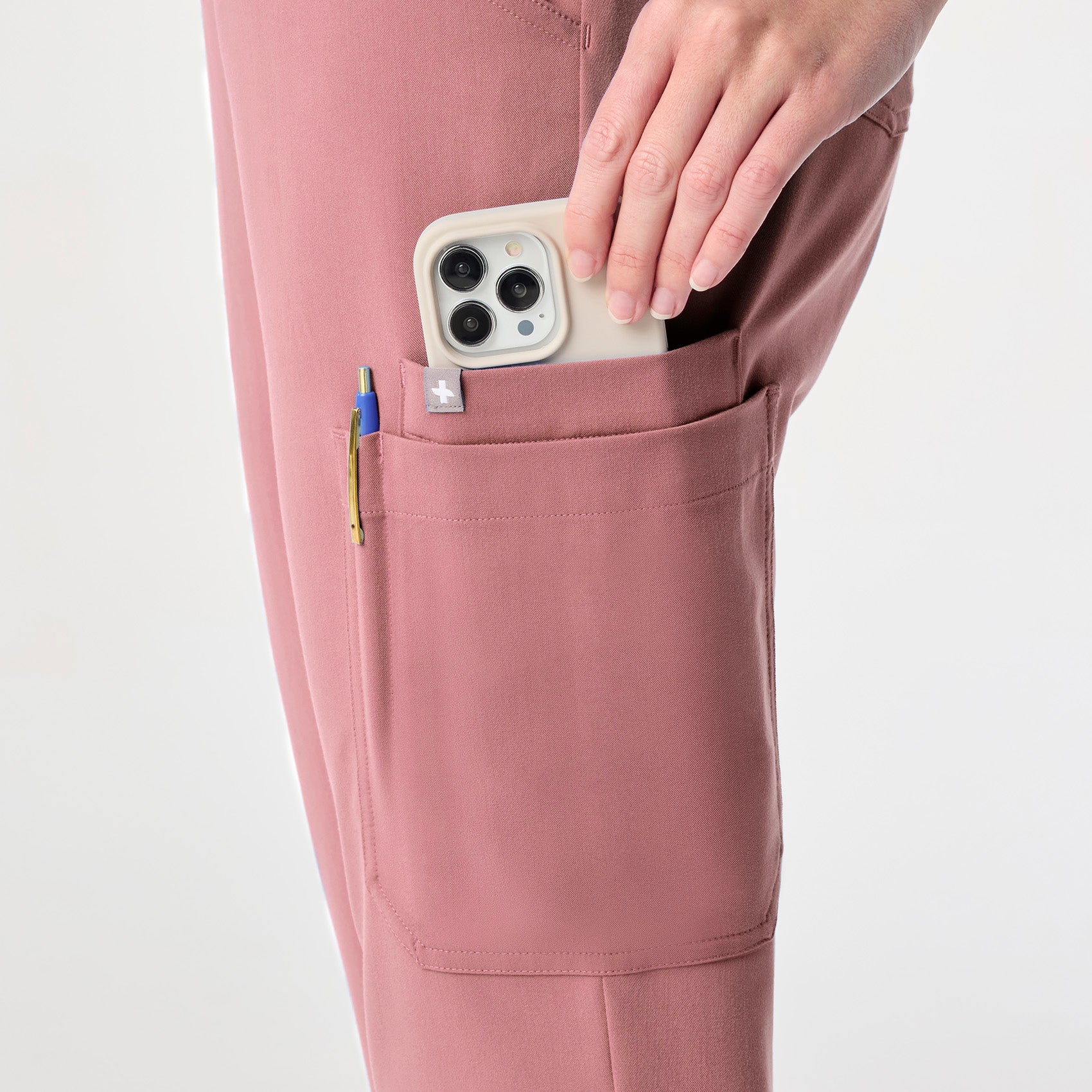 Women’s High Waisted Dowa Scrub Pants - Mauve · FIGS