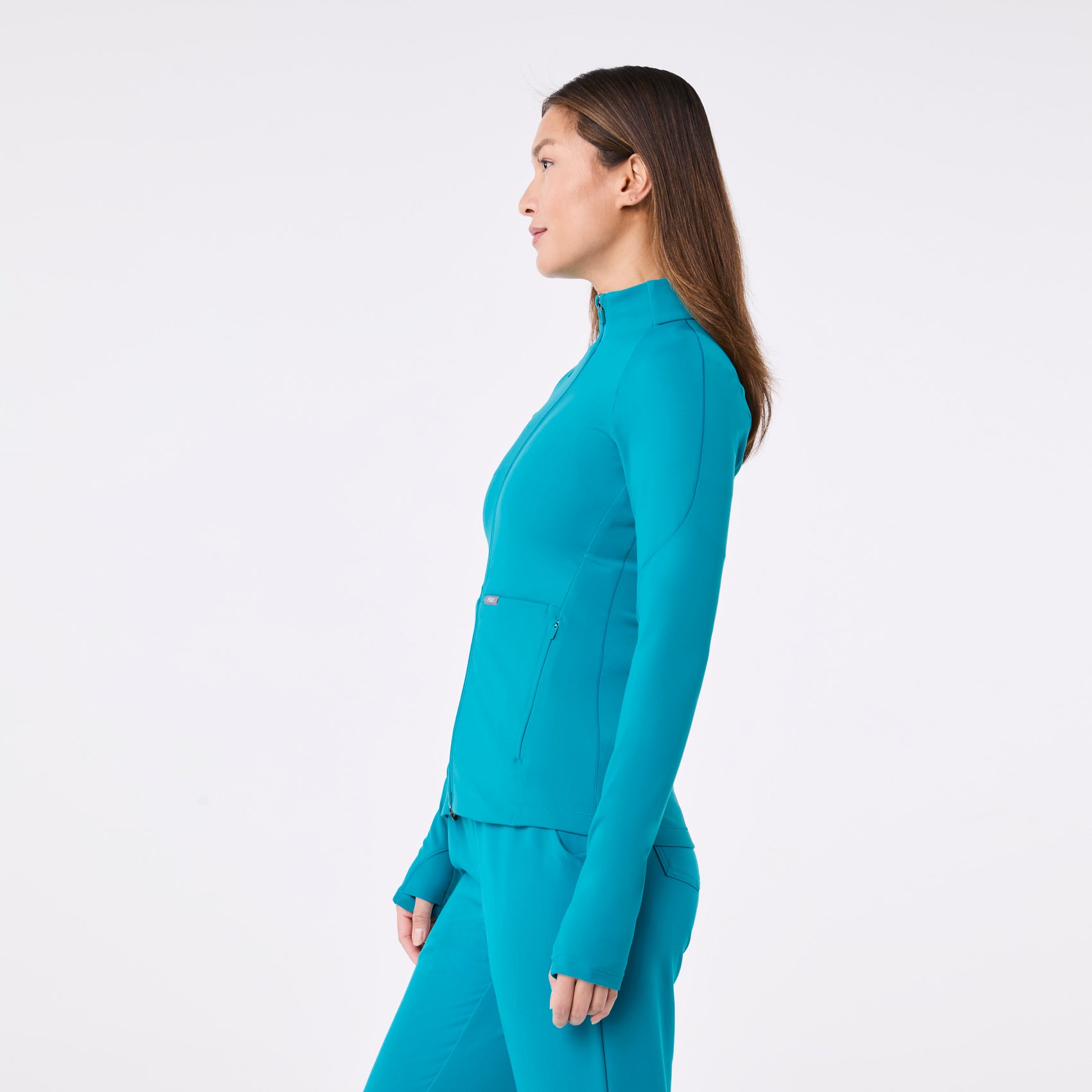 Women's ContourKnit Scrub Jacket™ - Teal · FIGS