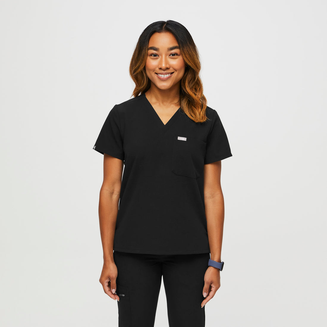 Women's Catarina One-Pocket Scrub Top™ - Shocking Pink · FIGS