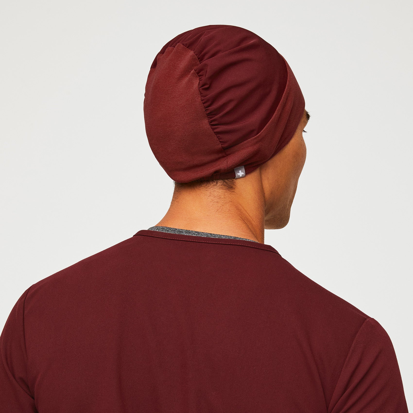 Modern Expandable Scrub Cap - Burgundy · FIGS