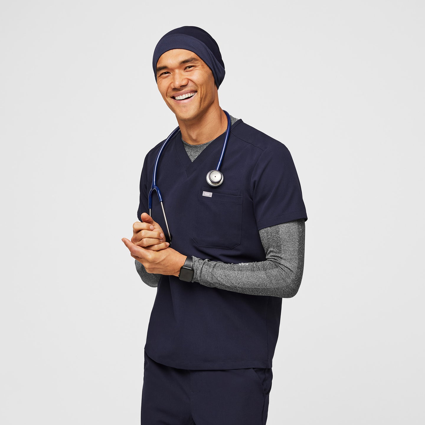 Modern Expandable Scrub Cap - Navy · FIGS