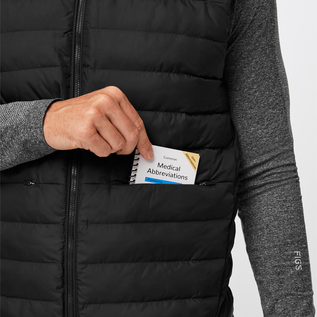 Men’s On-Shift Packable Puffer Vest™ - Black · FIGS