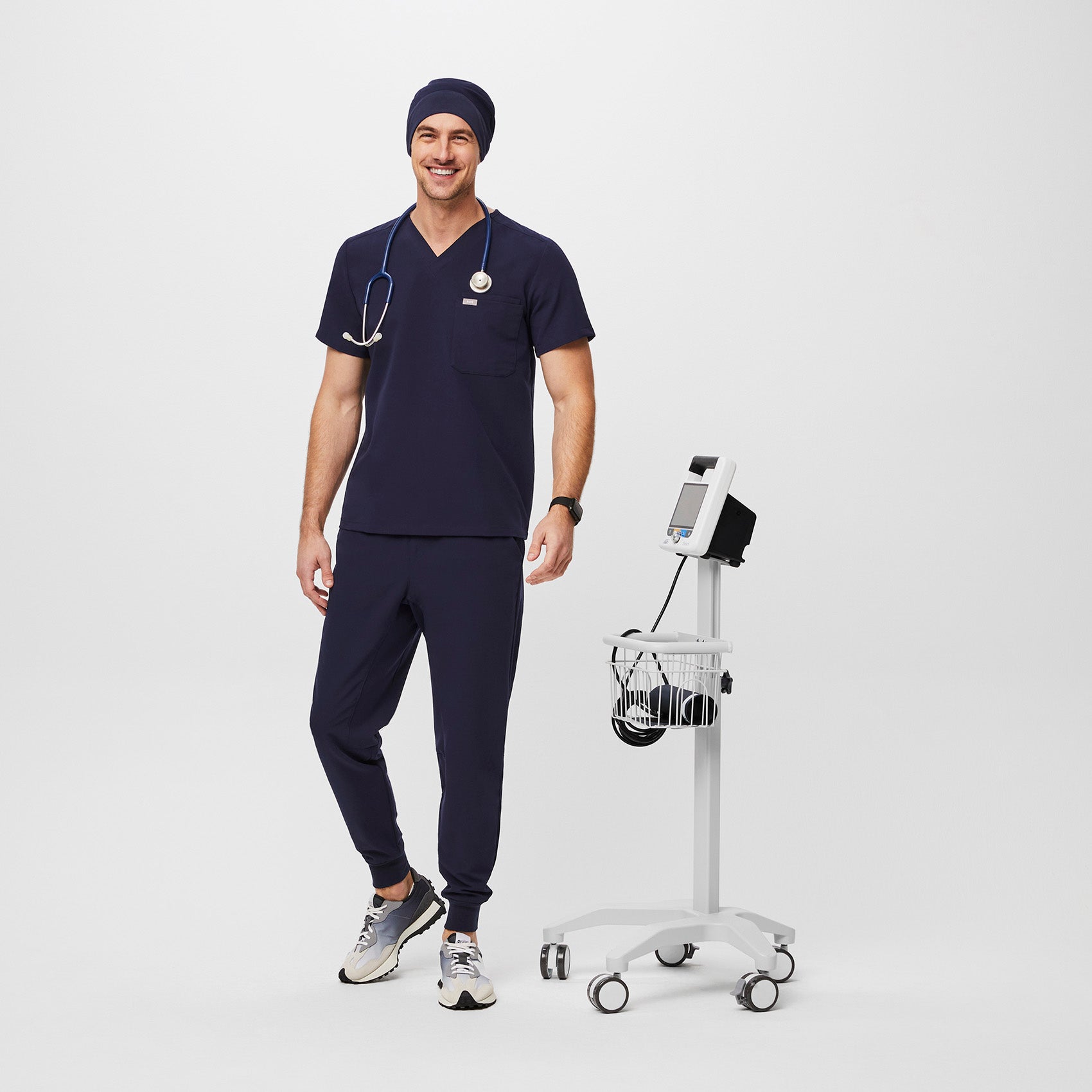 Modern Expandable Scrub Cap - Navy · FIGS