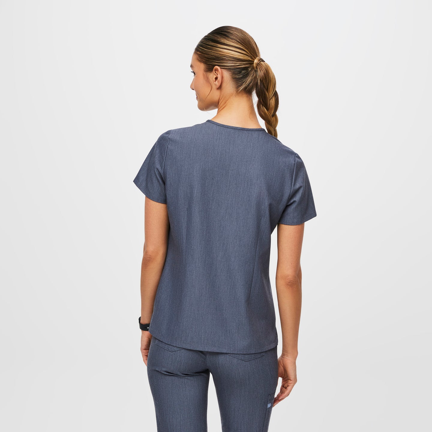Women's Catarina One-Pocket Scrub Top™ - Heather Denim · FIGS