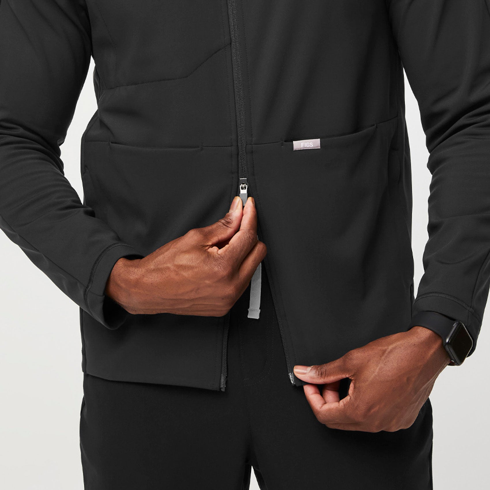 On-Shift™ ContourKnit™ Jacket - Black · FIGS