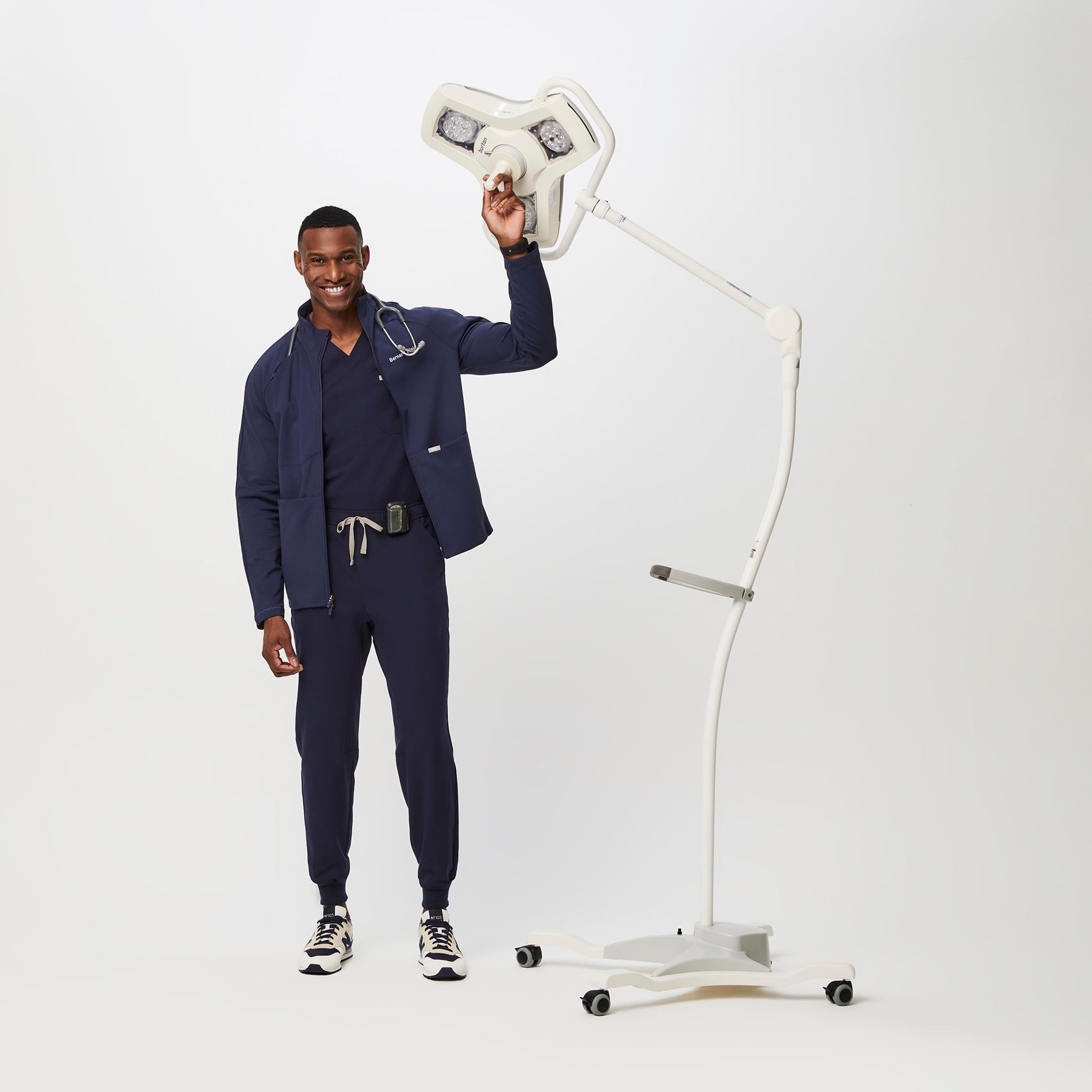 ContourKnit Scrub Jacket - Navy · FIGS