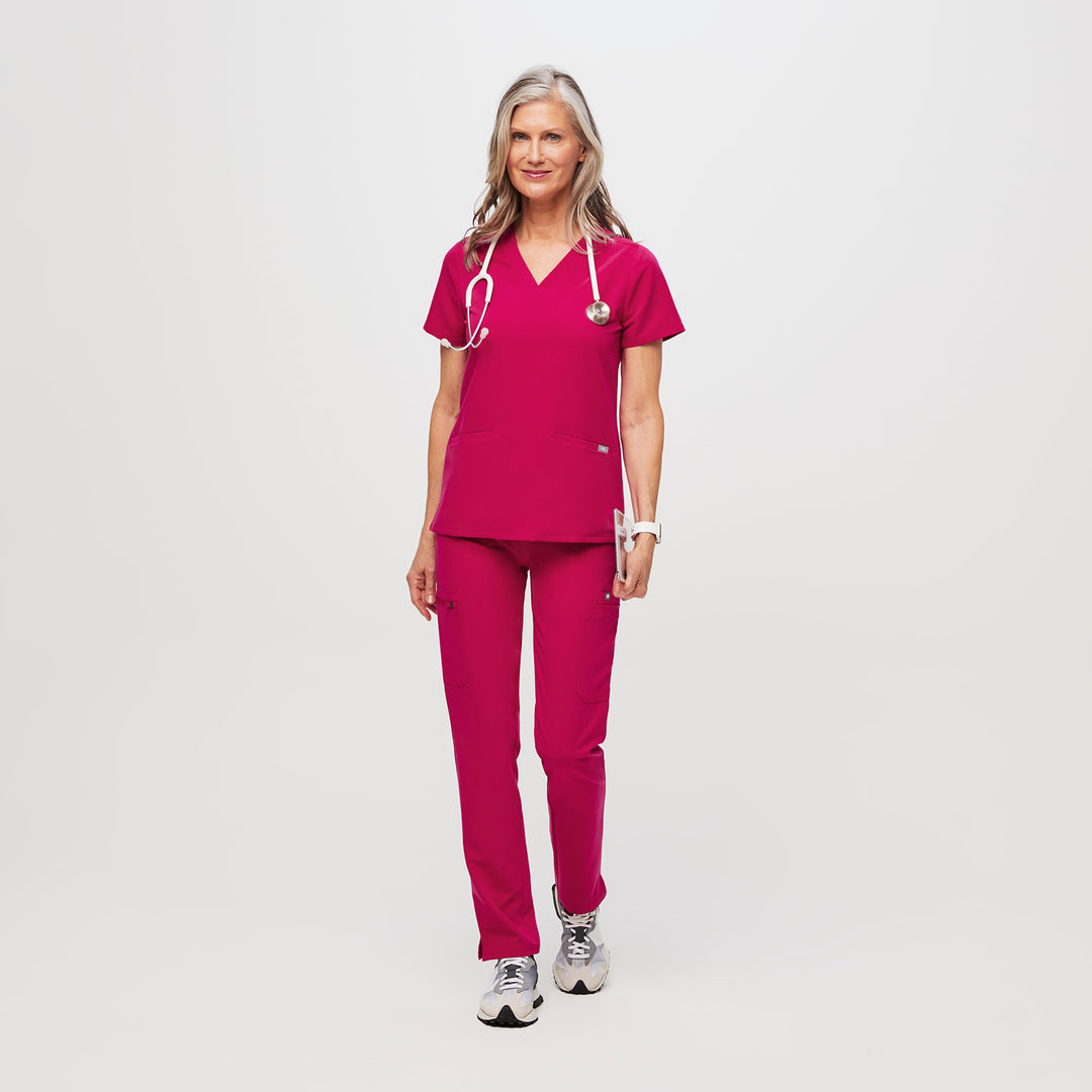 Women's Casma Three-Pocket Scrub Top™ - Ultra Rose · FIGS
