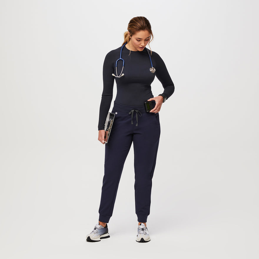 Women's Salta Seamless Longsleeve Underscrub - Navy · FIGS